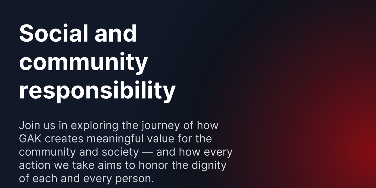 Social and community responsibility